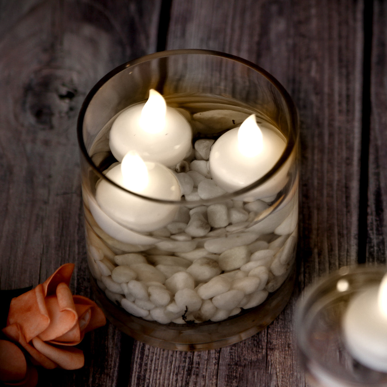 Floating Candles, IMAGE Flameless Floating LED Tea Lights 12 Pack Wate ...
